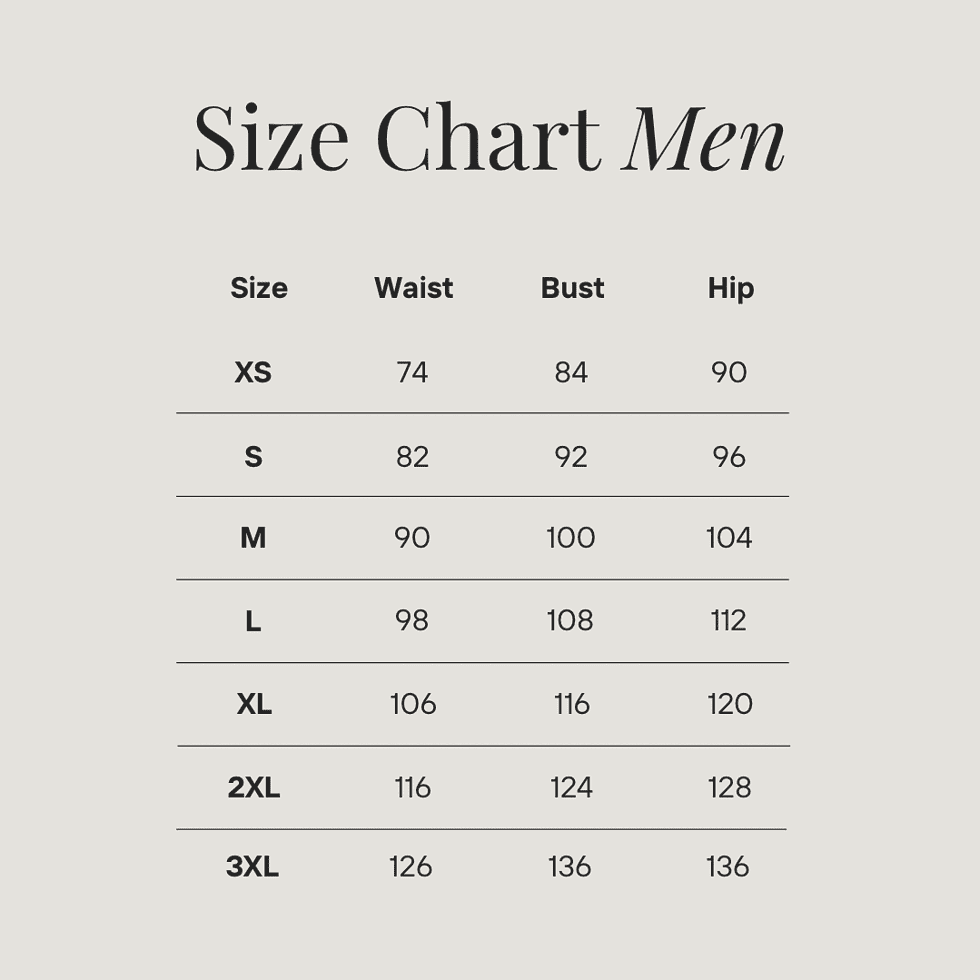 Size Guides | ROSE OJO - REWORKED CLOTHES